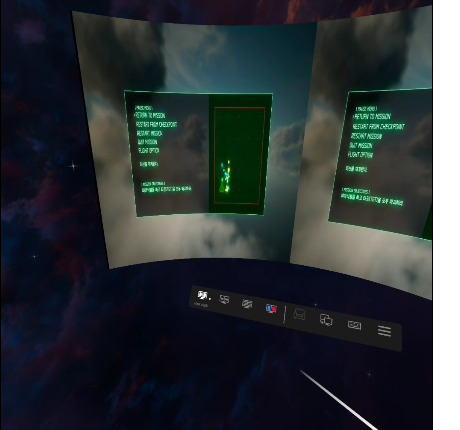 Ace Combat 7 + Oculus Quest 2 + Virtual Desktop + opentrack + xbox360ce ...