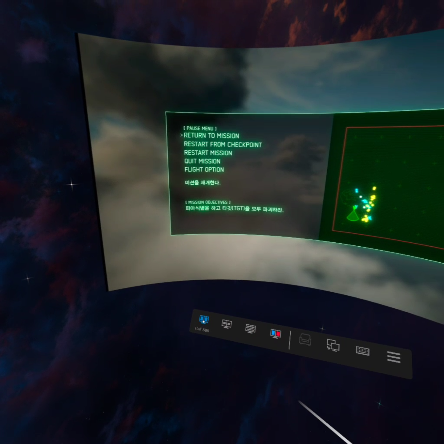 Ace Combat 7 + Oculus Quest 2 + Virtual Desktop + opentrack + xbox360ce ...