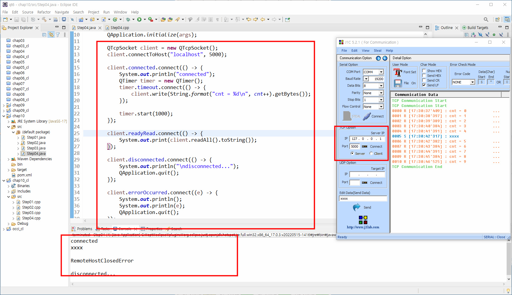 04. TCP Client - QT6 with Jambi6