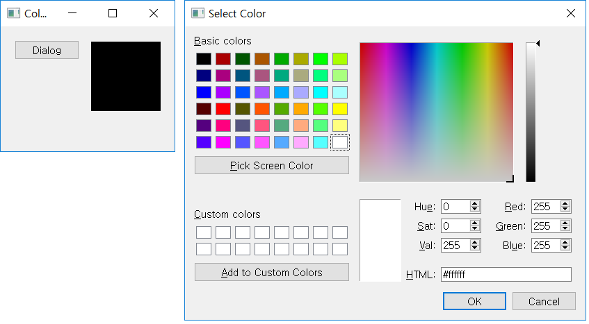 02) QColorDialog - PyQt5 Tutorial - 파이썬으로 만드는 나만의 GUI 프로그램
