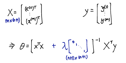 2) Regularized Linear Regression - Machine Learning 강의노트